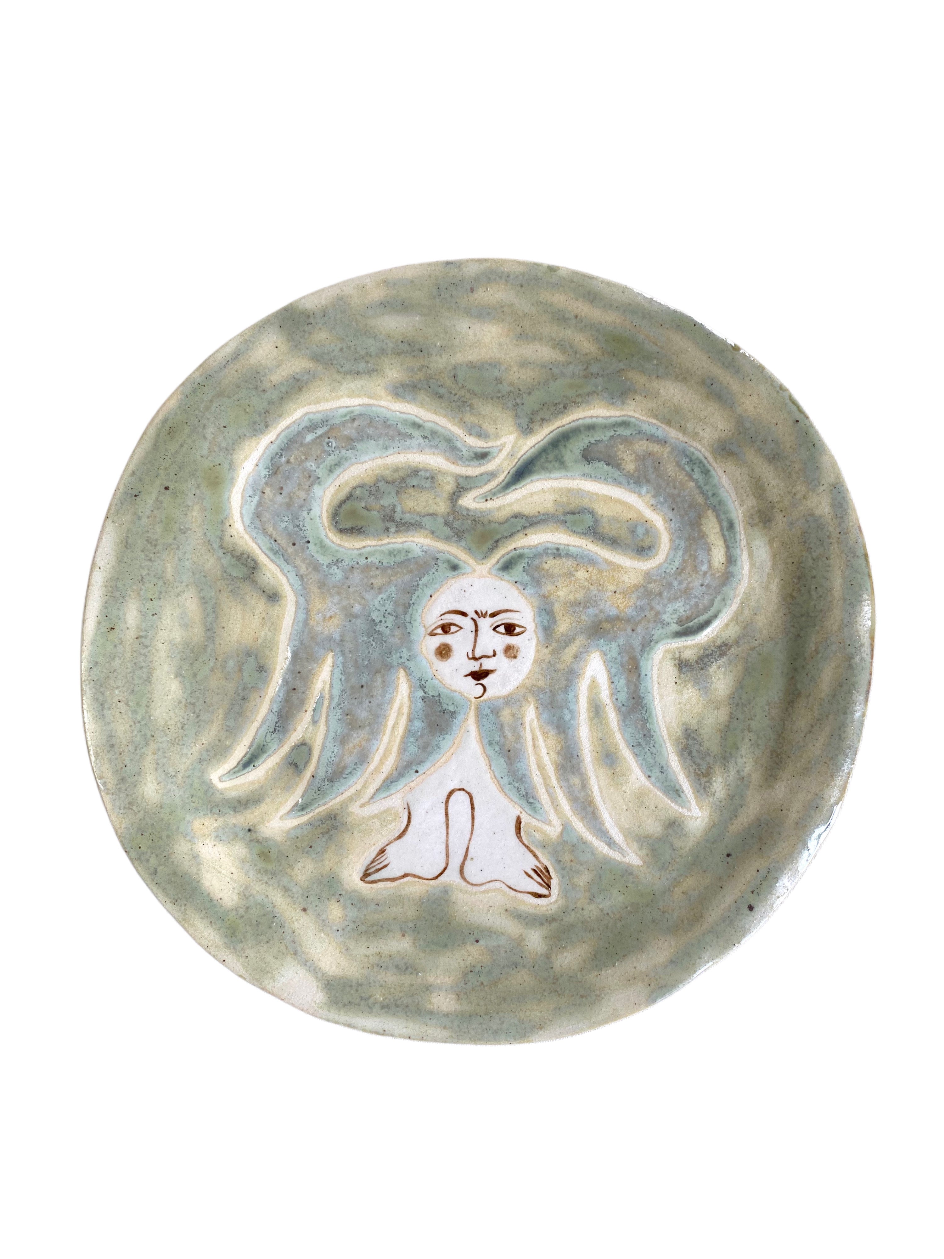 Angel Plate - Green and Blue – Kimia Amini